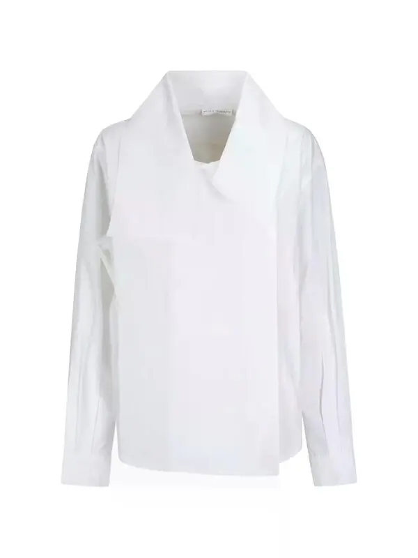 NICCOLO PASQUALETTI Luna Asymmetric-collar Jacket - White