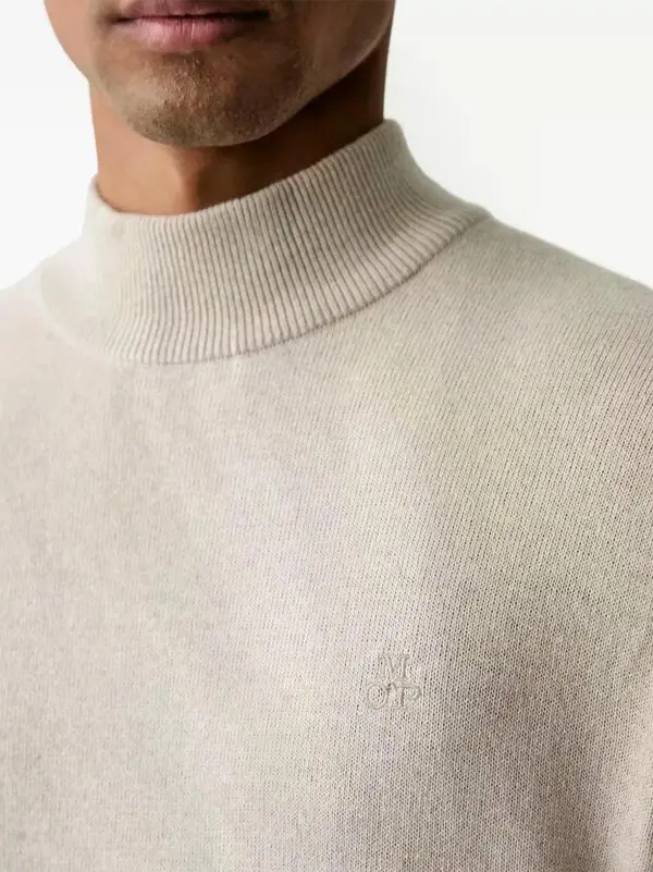 Marc O'polo High-neck Fine Knit Sweater - Neutrals