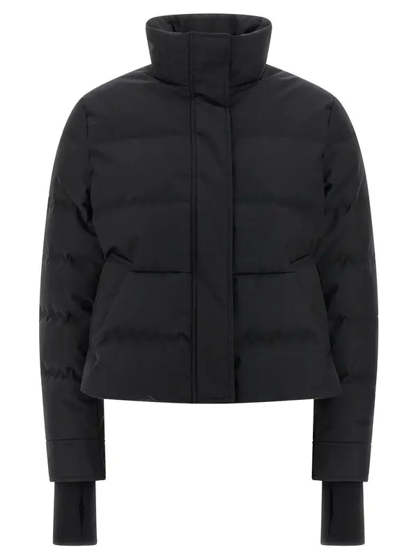 Alexander McQueen Cropped Quilted Down Jacket With Stand Collar