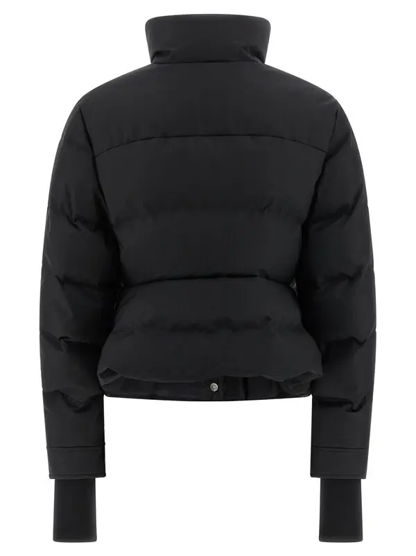 Alexander McQueen Cropped Quilted Down Jacket With Stand Collar