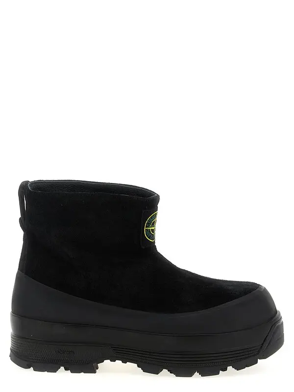 Stone Island Suede Ankle Boots - Black