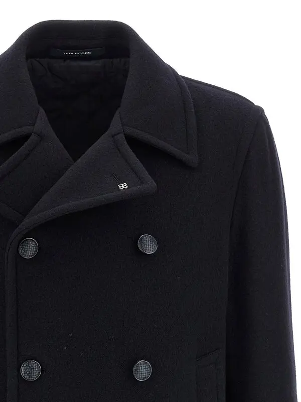 Tagliatore Monaco Double-breasted Wool Coat - Blue