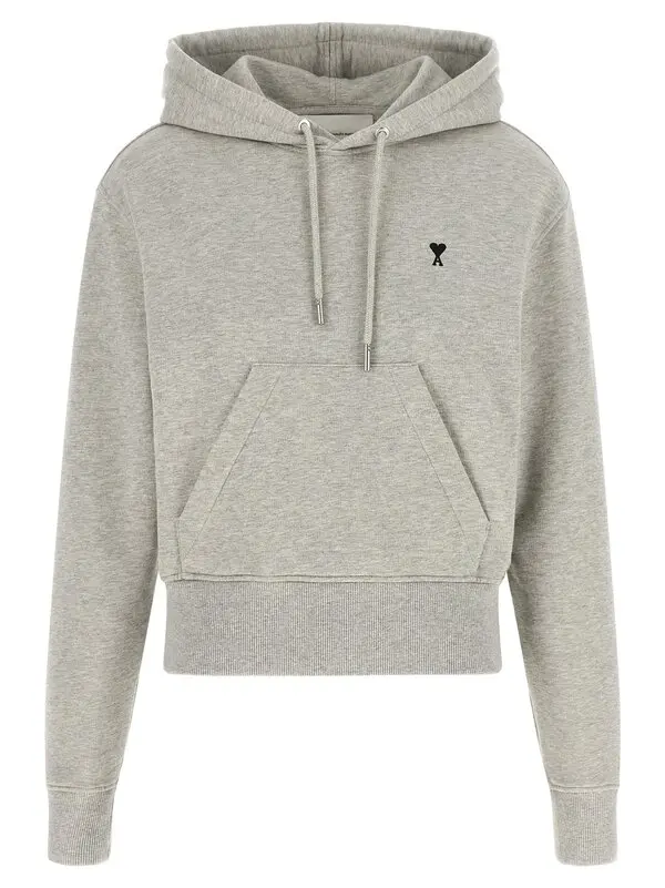 AMI Paris De Coeur Hoodie - Gray