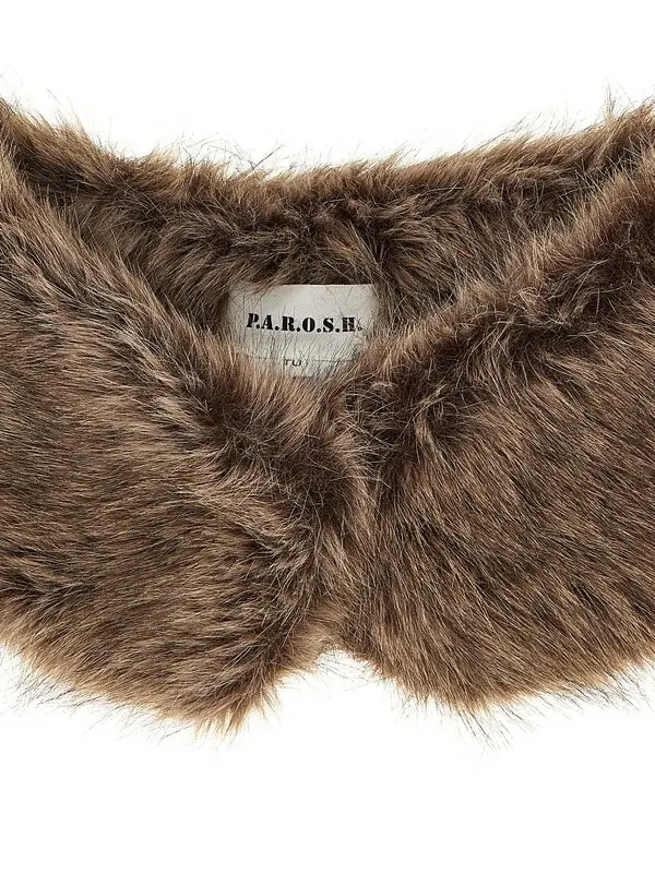 P.a.r.o.s.h Faux Fur Collar With Hook Closure