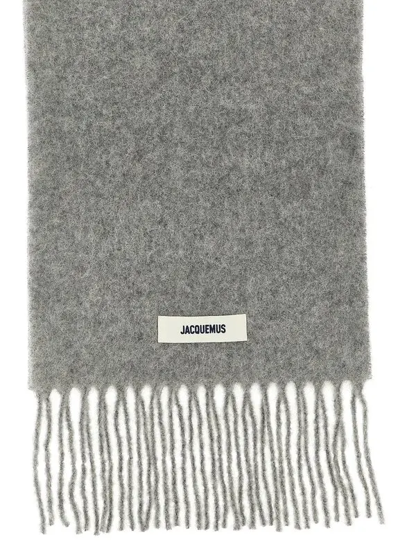 Jacquemus L'echarpe Carro' Scarf - Gray