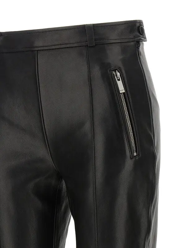 Balmain Leather Fuseau Leggings