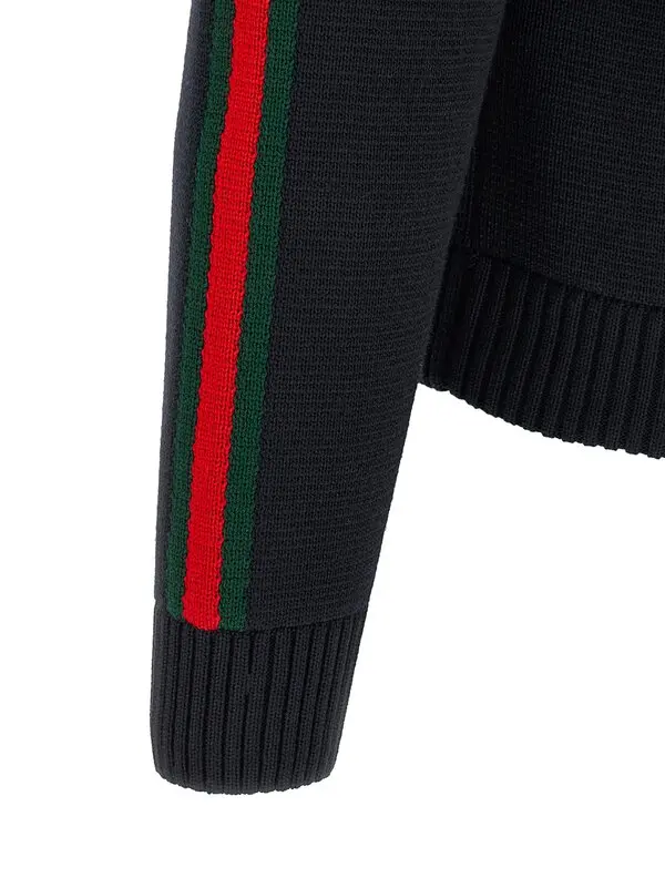 Gucci Wool Web Ribbon Knitted Jacket