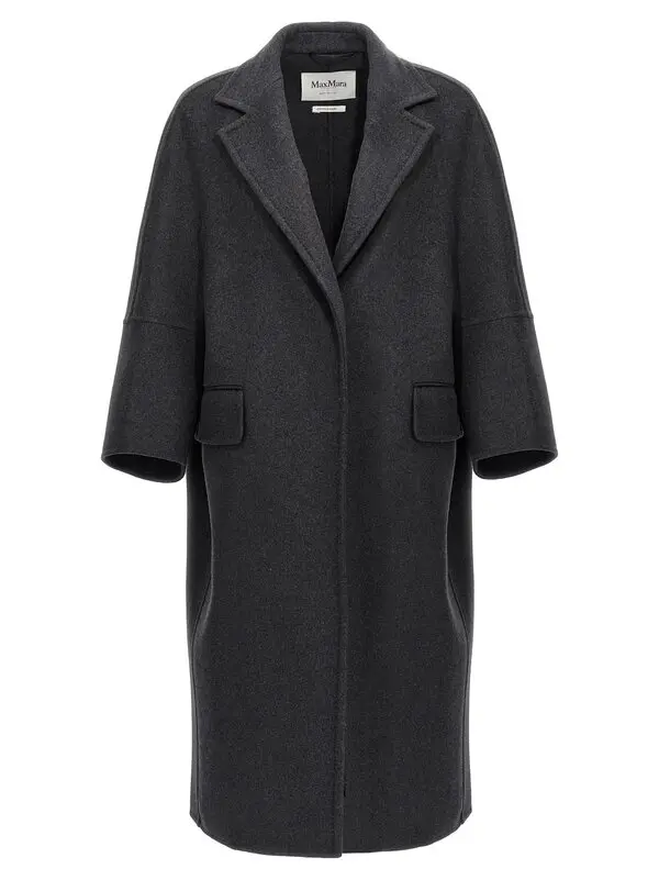 Max Mara Asburgo Mélange Wool And Cashmere Coat - Gray