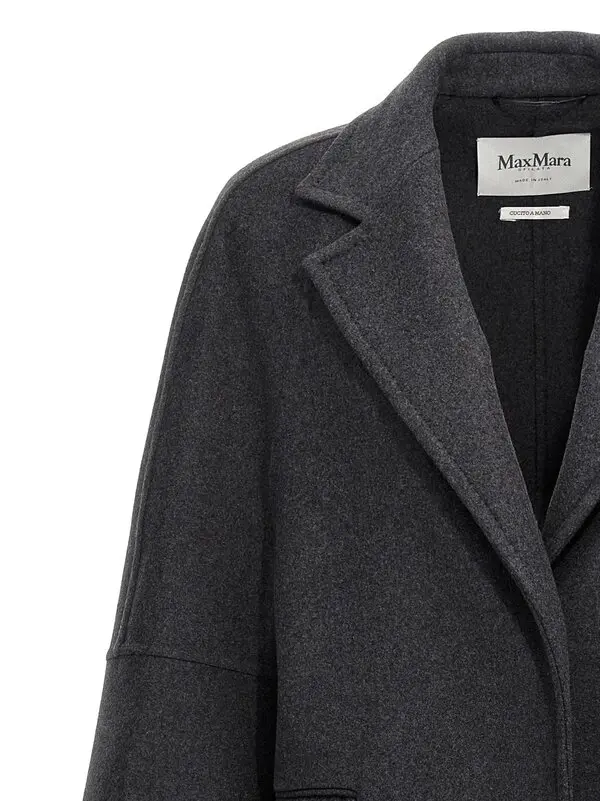 Max Mara Asburgo Mélange Wool And Cashmere Coat - Gray