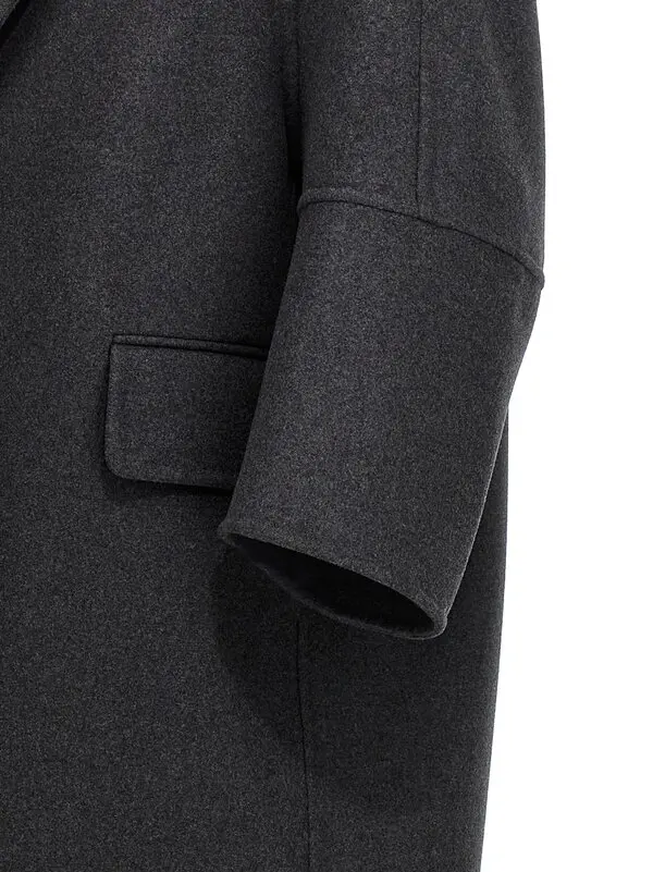 Max Mara Asburgo Mélange Wool And Cashmere Coat - Gray