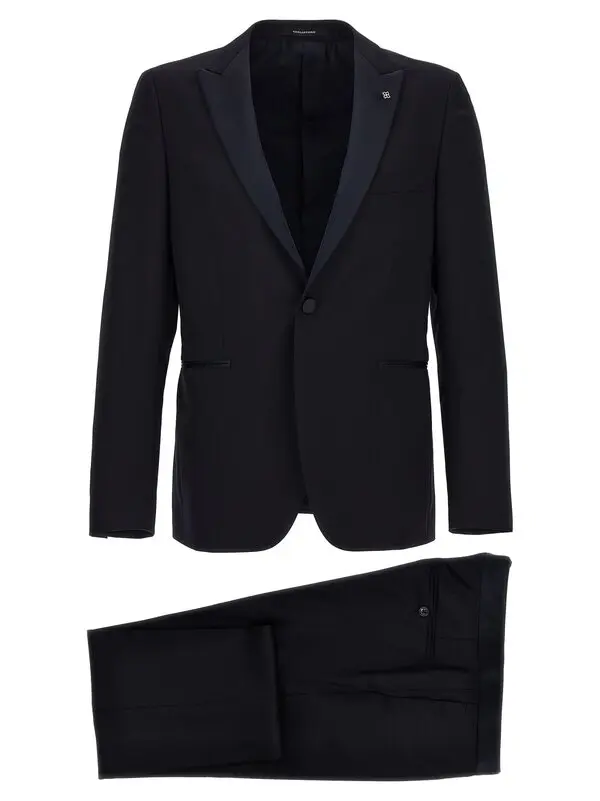 Tagliatore Tuxedo Dress - Blue