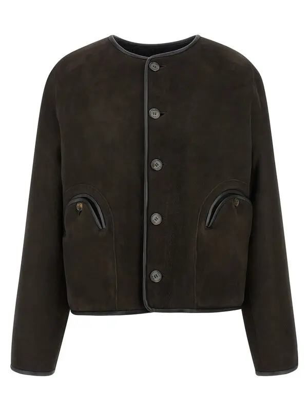 BLAZÉ MILANO Reversible Suede And Shearling Jacket