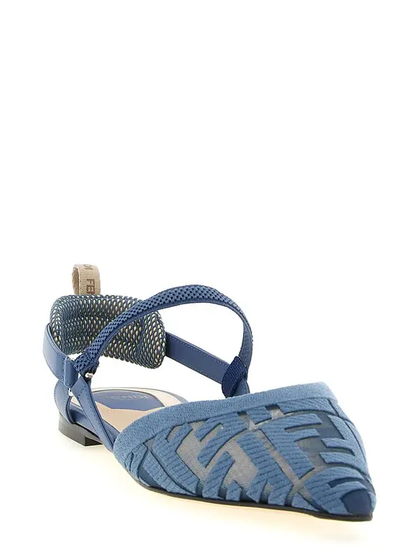 Fendi Colibrì Lite Slingback With Ff Motif - Blue