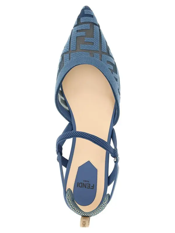 Fendi Colibrì Lite Slingback With Ff Motif - Blue