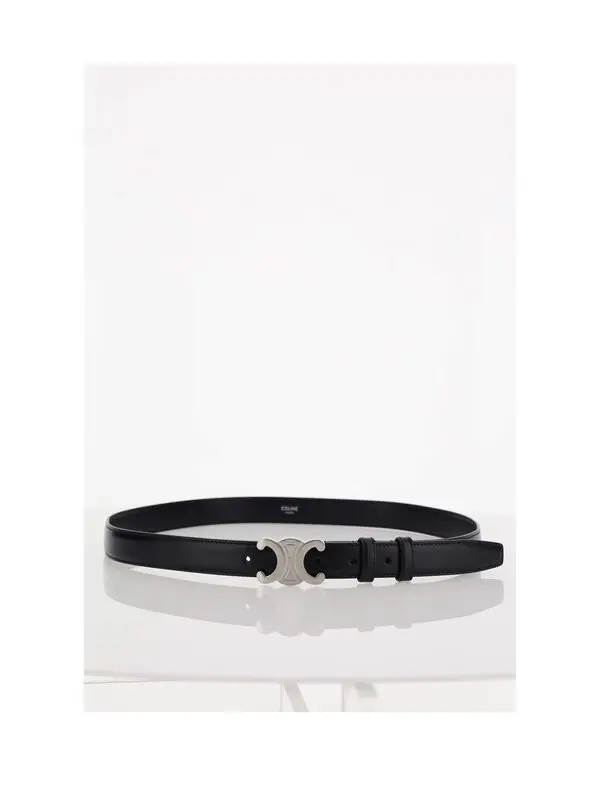 Celine Medium 25mm Leather Belt - Black