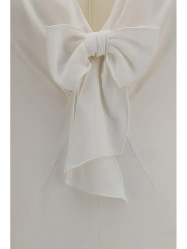 Alessandra Rich V-neck Dress With Bow