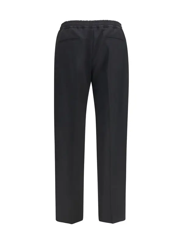 Valentino Garavani Vlogo Embroidered Cotton Gabardine Pants