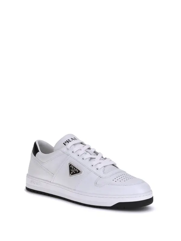 Prada Leather Lace-up Sneakers - White