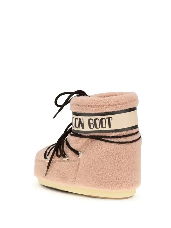 Moon Boot Low Icon Teddy Boots - Pink
