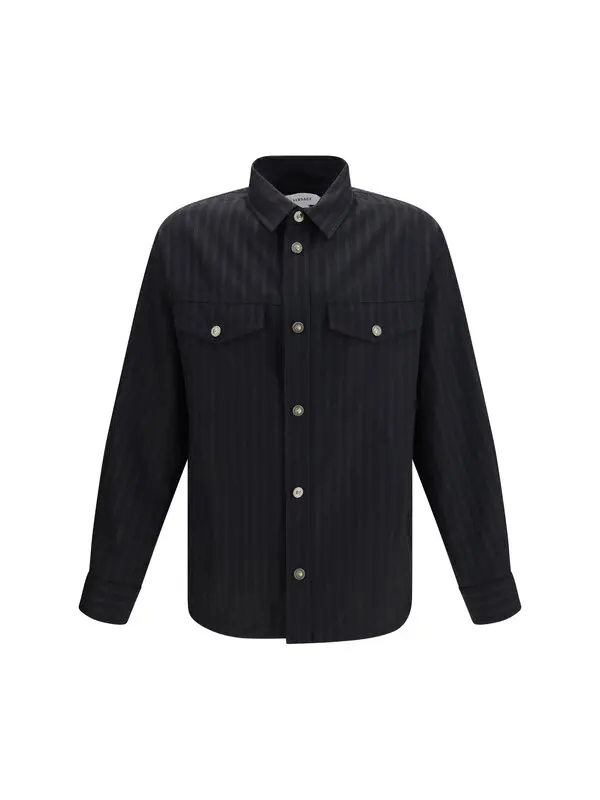 Versace Greca Monogram Jacquard Wool Shirt