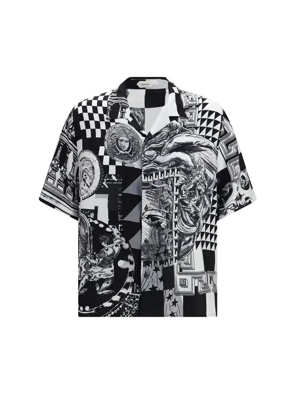 Versace Printed Silk Twill Shirt
