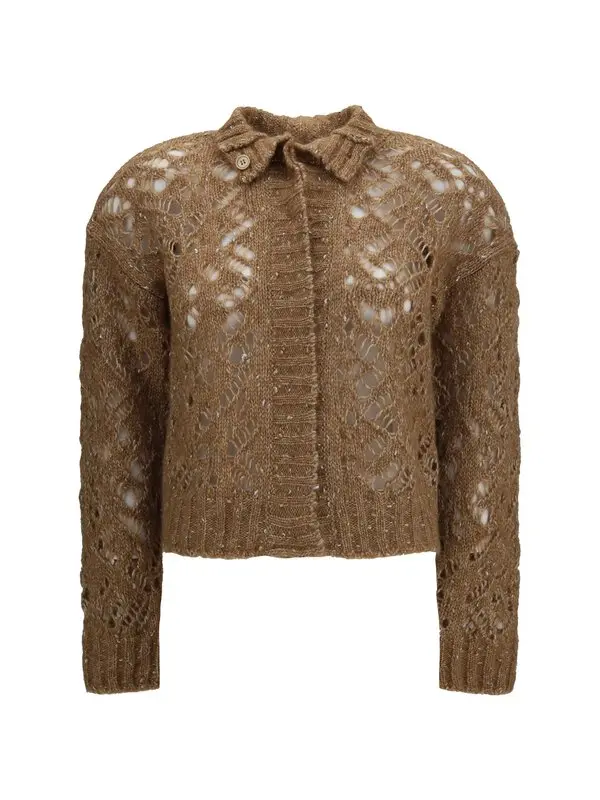 Max Mara Quarto" Alpaca Blend Openwork Cardigan