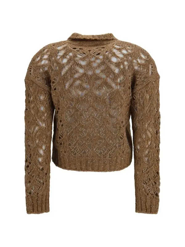 Max Mara Quarto" Alpaca Blend Openwork Cardigan