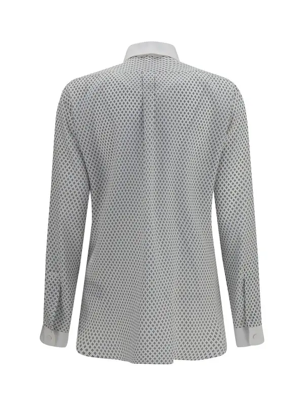 TOM FORD Diamond Print Silk Crêpe De Chine Shirt - Multicolor