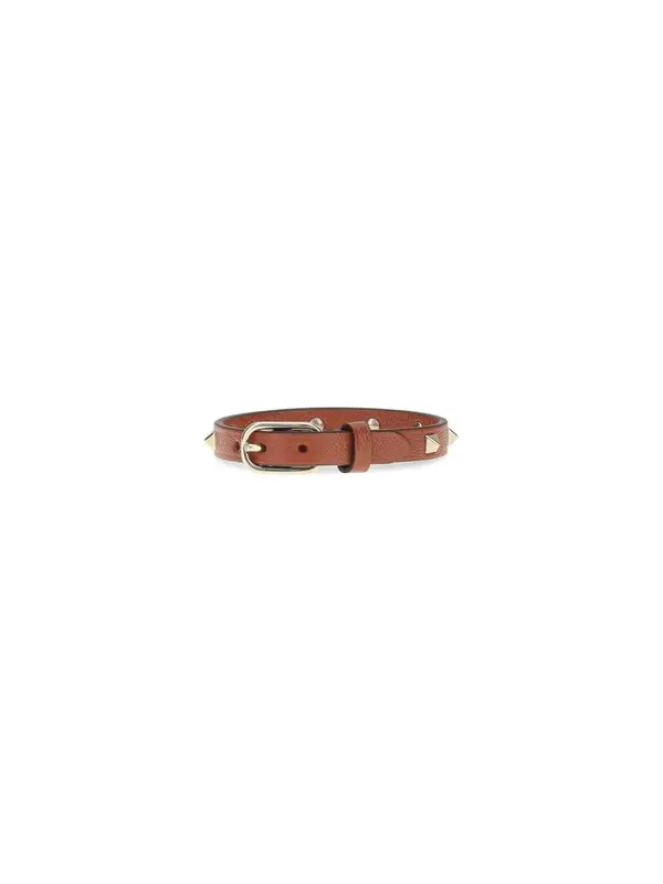 Valentino Garavani Rockstud Leather Bracelet - Brown