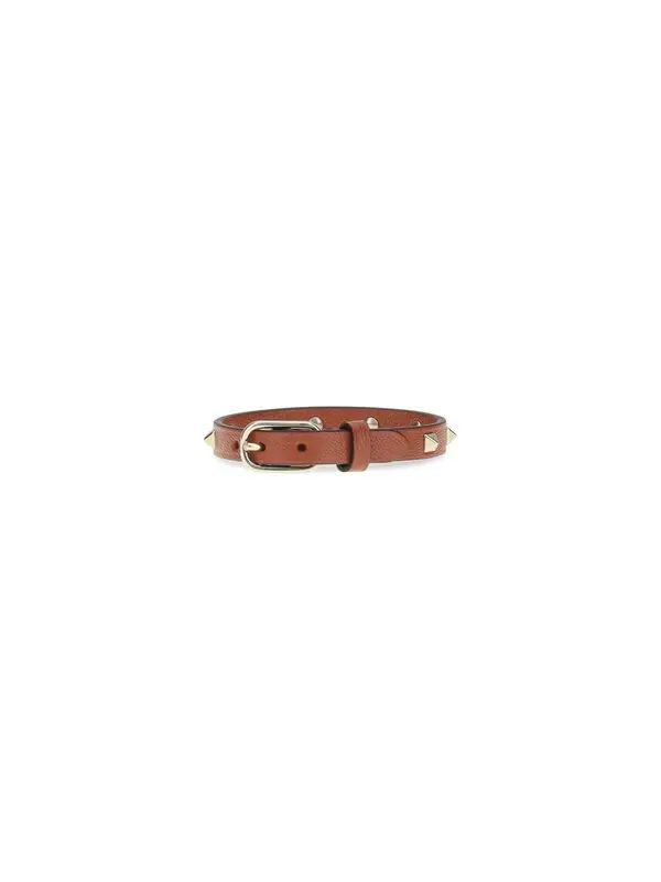 Valentino Garavani Rockstud Leather Bracelet - Brown