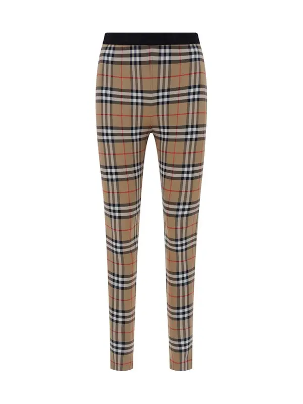 Burberry Archive Check Leggings - Brown