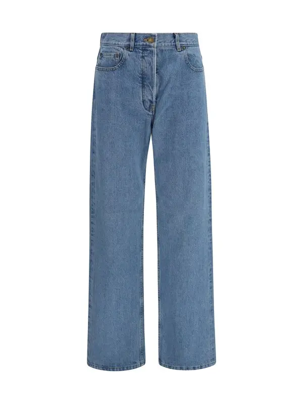 Thom Browne Selvedge Cotton Jeans With Adjustable Back Strap