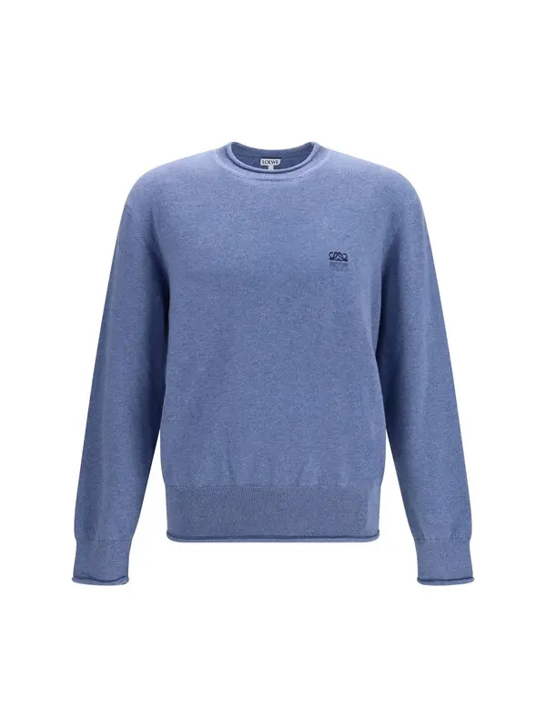 Loewe Cotton And Cashmere Sweater - Blue