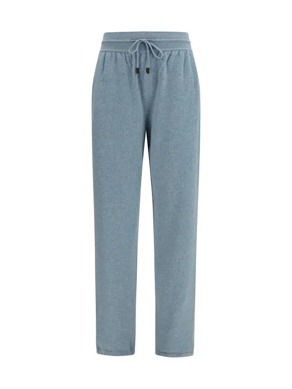 Loro Piana Merano Pants In Baby Cashmere - Blue