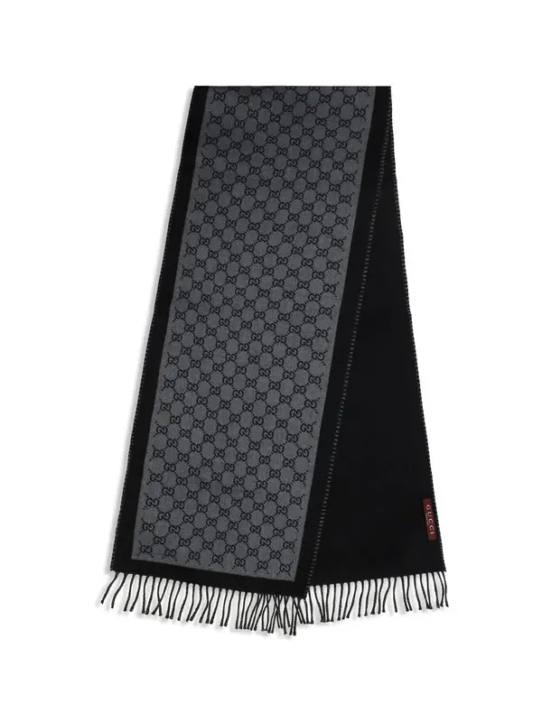 Gucci Gg Jacquard Wool Scarf