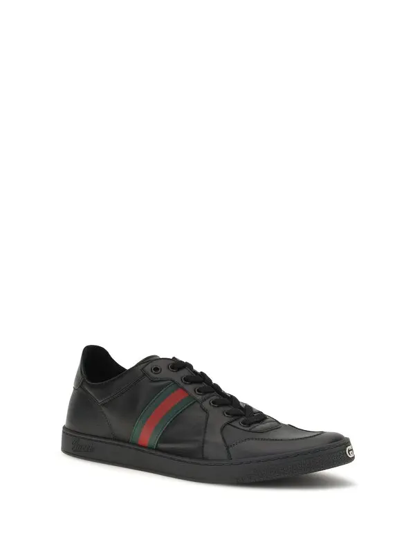 Gucci Stretch Coda Leather Lace-up Sneakers