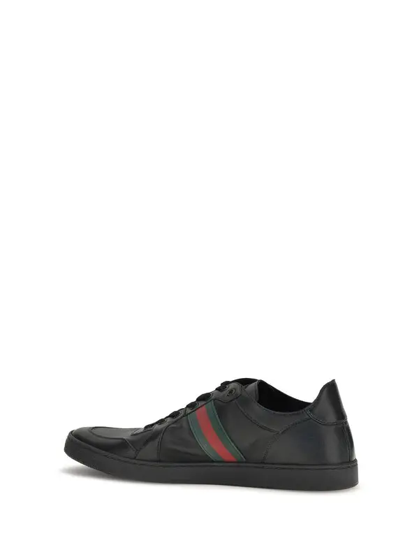 Gucci Stretch Coda Leather Lace-up Sneakers