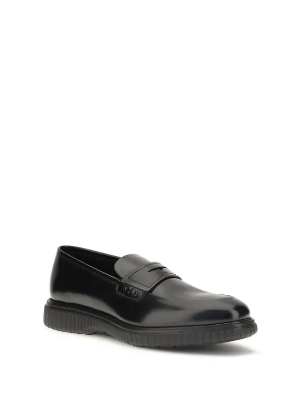 FERRAGAMO Brushed Calfskin Loafers