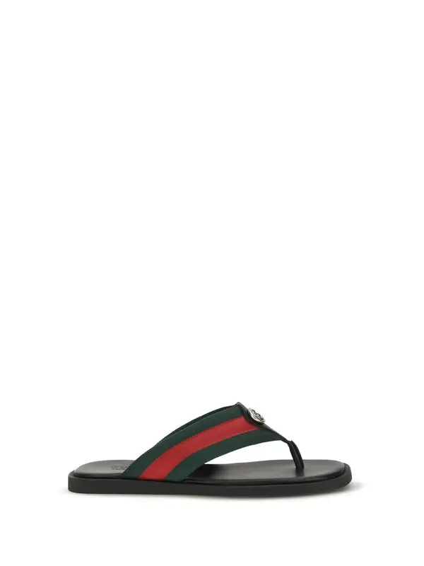 Gucci Maverik Gg Interlocking Flip-flop Sandals