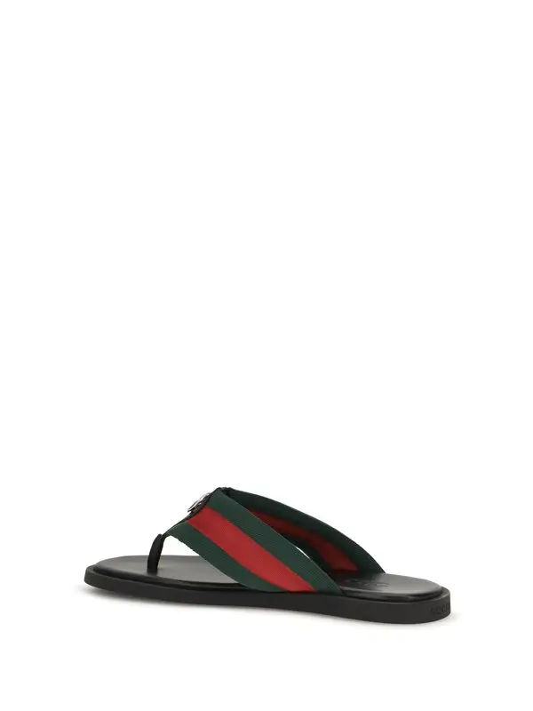 Gucci Maverik Gg Interlocking Flip-flop Sandals