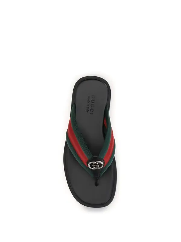 Gucci Maverik Gg Interlocking Flip-flop Sandals