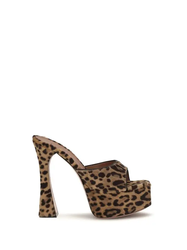 Amina Muaddi Leopard-print Dalida Sandals - Cream