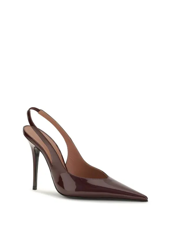 Amina Muaddi Anok Patent Leather Slingback Pumps - Multicolor