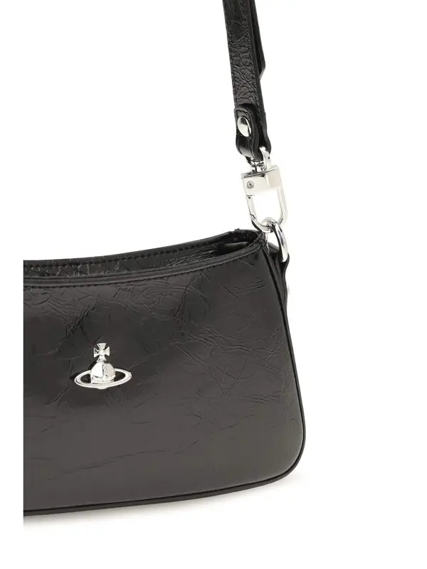 VIVIENNE WESTWOOD Tasha Mini Croc Shoulder Bag - Black