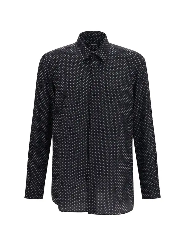 TOM FORD Silk Crêpe De Chine Polka-dot Shirt