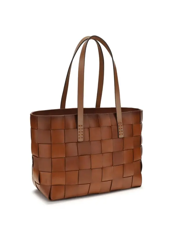 Dragon Diffusion Handwoven Leather Tote Bag