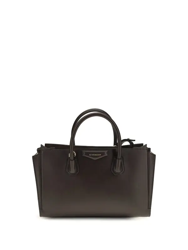 Givenchy Small Antigona Catchall Glossy Grained Leather Handbag - Brown