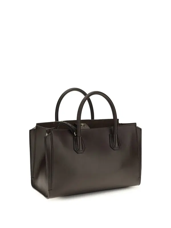 Givenchy Small Antigona Catchall Glossy Grained Leather Handbag - Brown