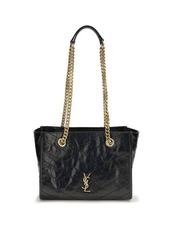 Saint Laurent Small Niki Leather Tote Bag - Black