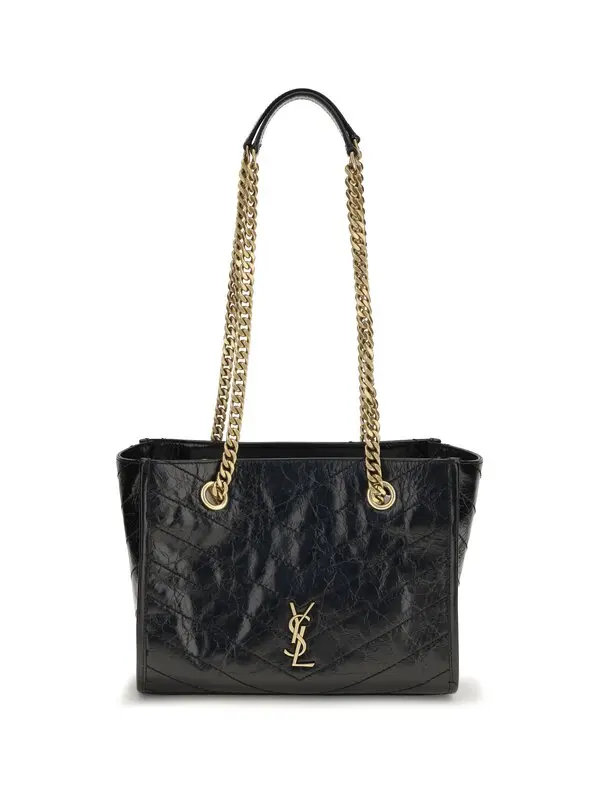 Saint Laurent Small Niki Leather Tote Bag - Black